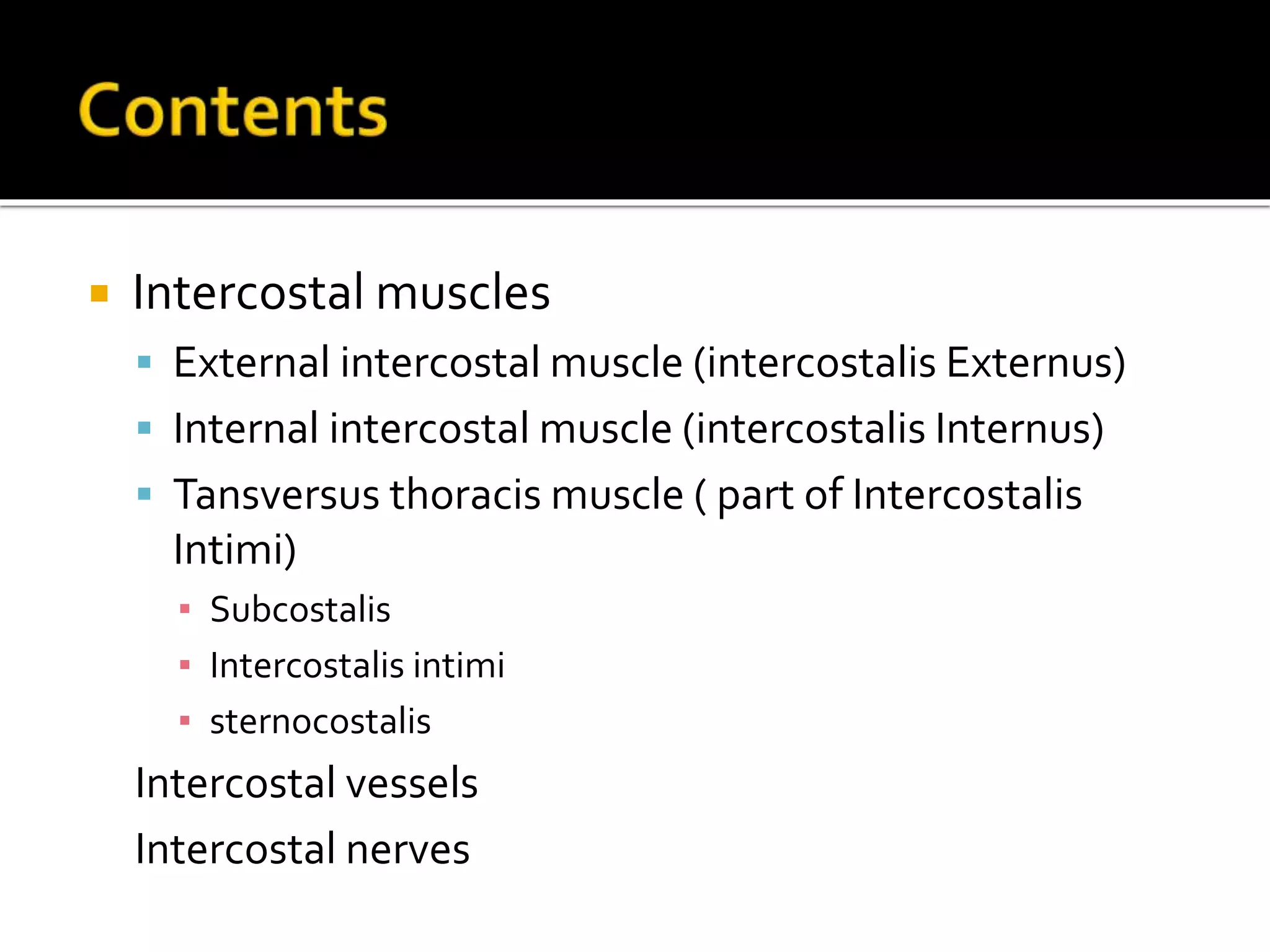Thoracic wall | PPTX