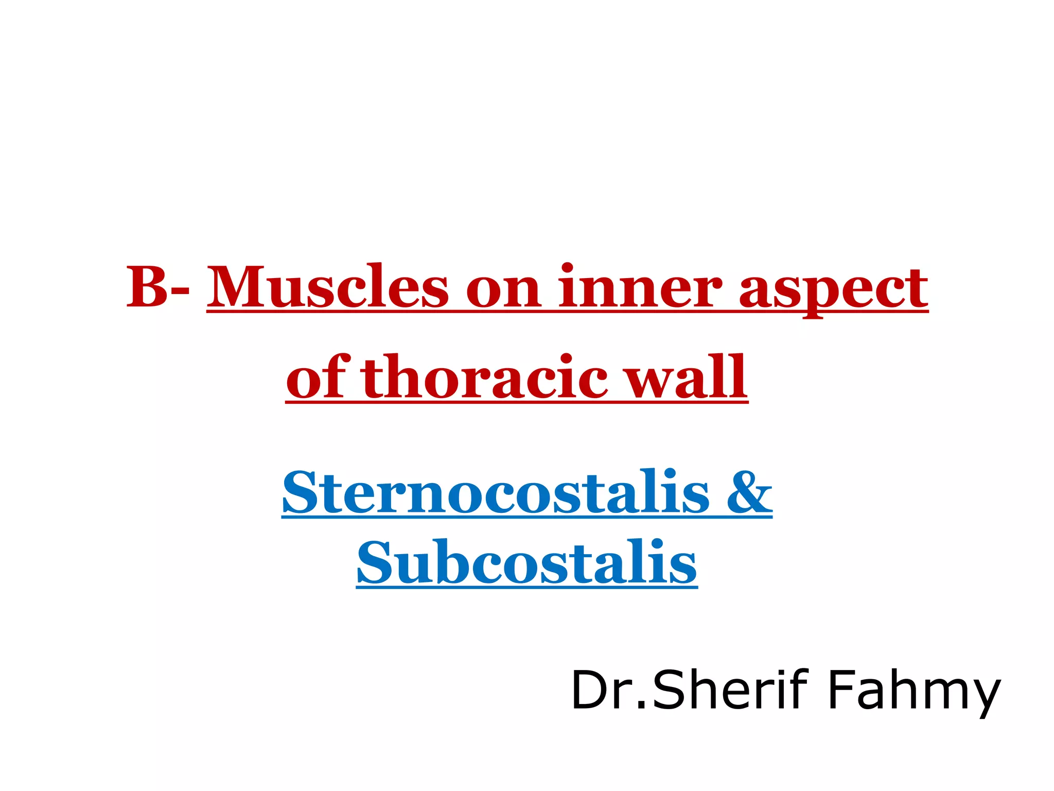 Thoracic walls (Anatomy of the Thorax) | PPS