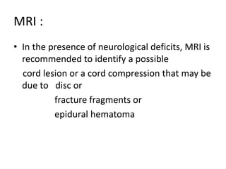 Thoraco lumbar fractures of spine | PPTX