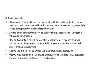 Thoracocentesis | PPTX
