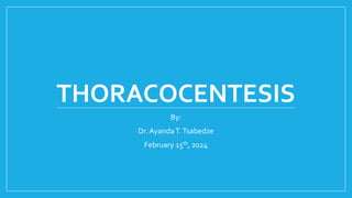 Thoracocentesis or Thoracentesis or Chest Tube.pptx | Lung and ...