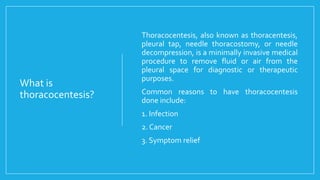 Thoracocentesis or Thoracentesis or Chest Tube.pptx | Lung and ...