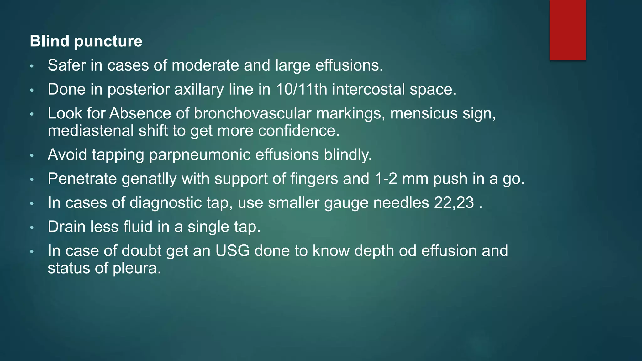 Thoracocentesis / pleural effusion | PPTX