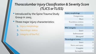 Thoracolumbar fractures classification | PPTX