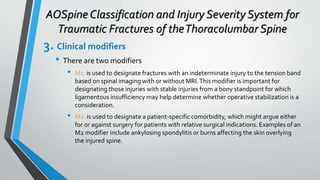 Thoracolumbar fractures classification | PPTX