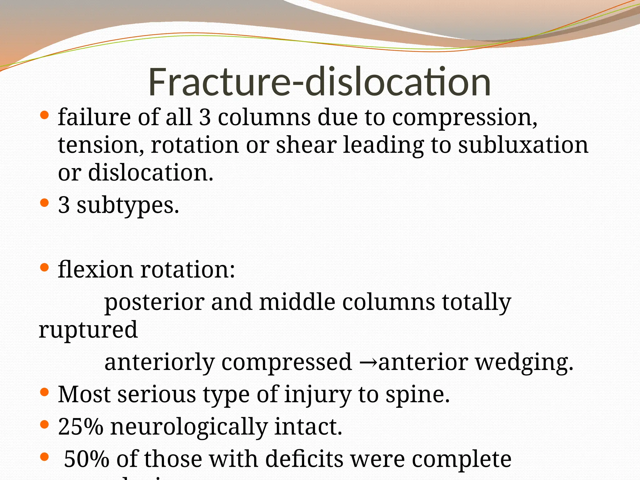 Thoracolumbar Injuries types and treatment | PPTX