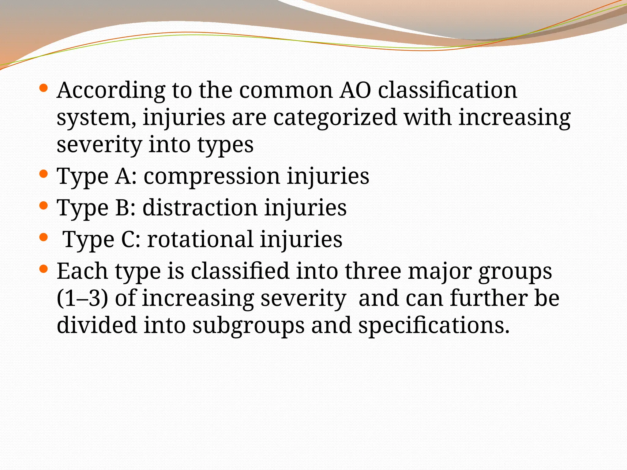 Thoracolumbar Injuries types and treatment | PPTX