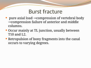 Thoracolumbar Injuries types and treatment | PPTX