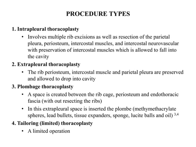 Thoracoplasty. | PPTX | Physical Therapy | Wellness