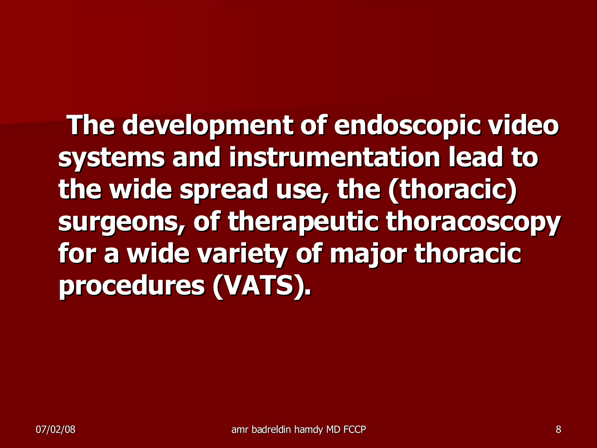 Thoracoscopy | PPT