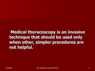 Thoracoscopy | PPT