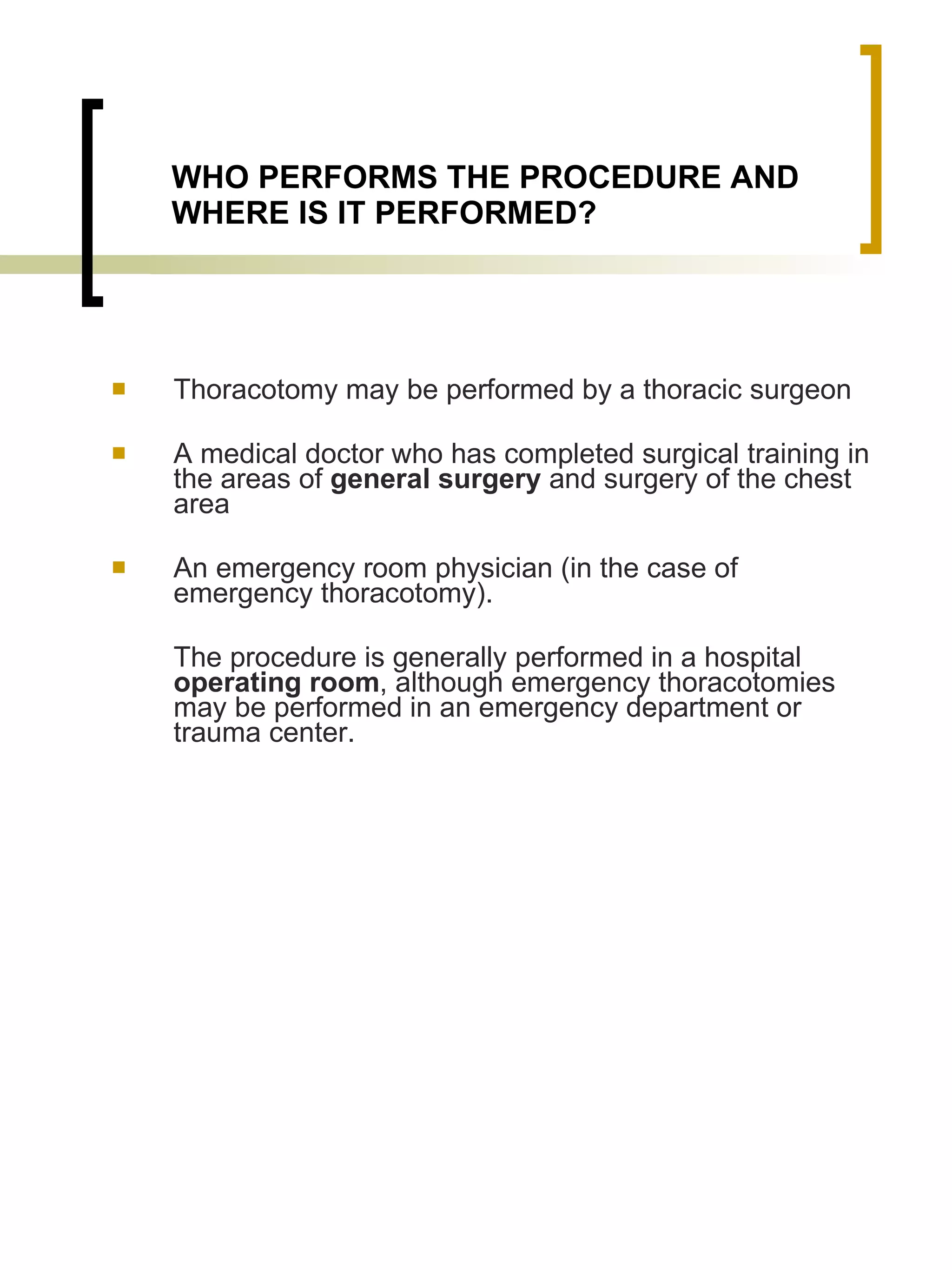 Thoracotomy | PPT