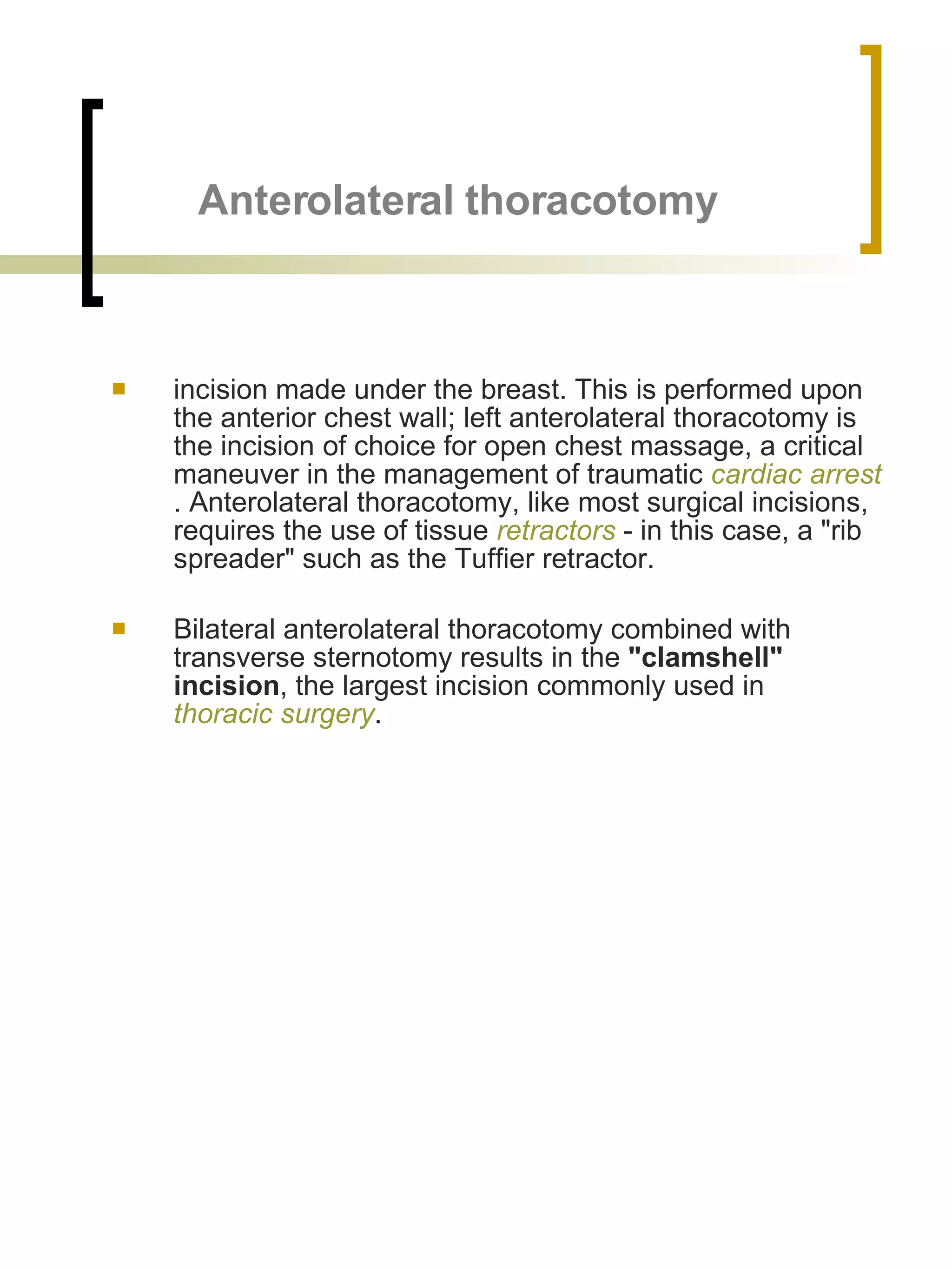 Thoracotomy | PPT