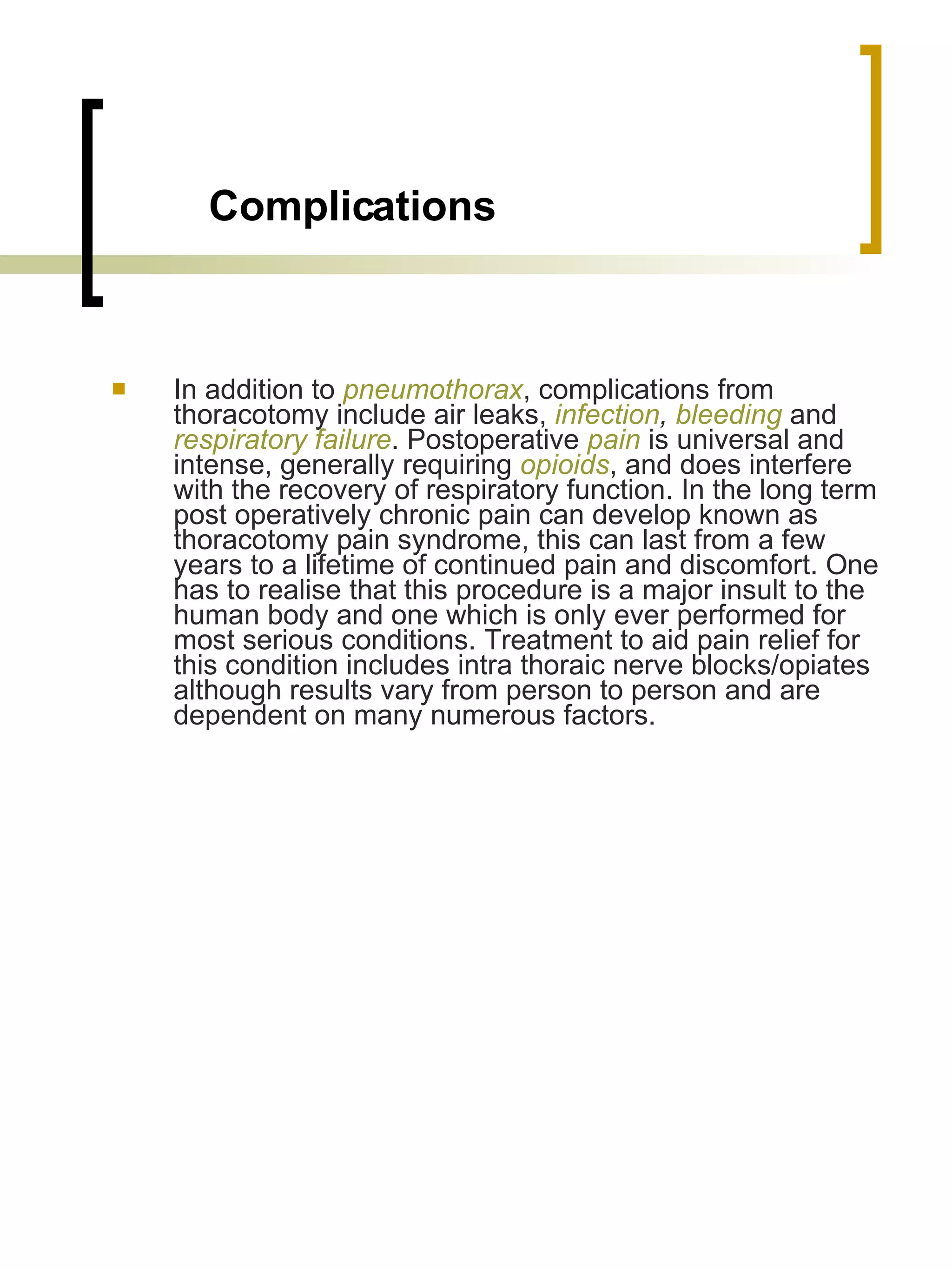 Thoracotomy | PPT