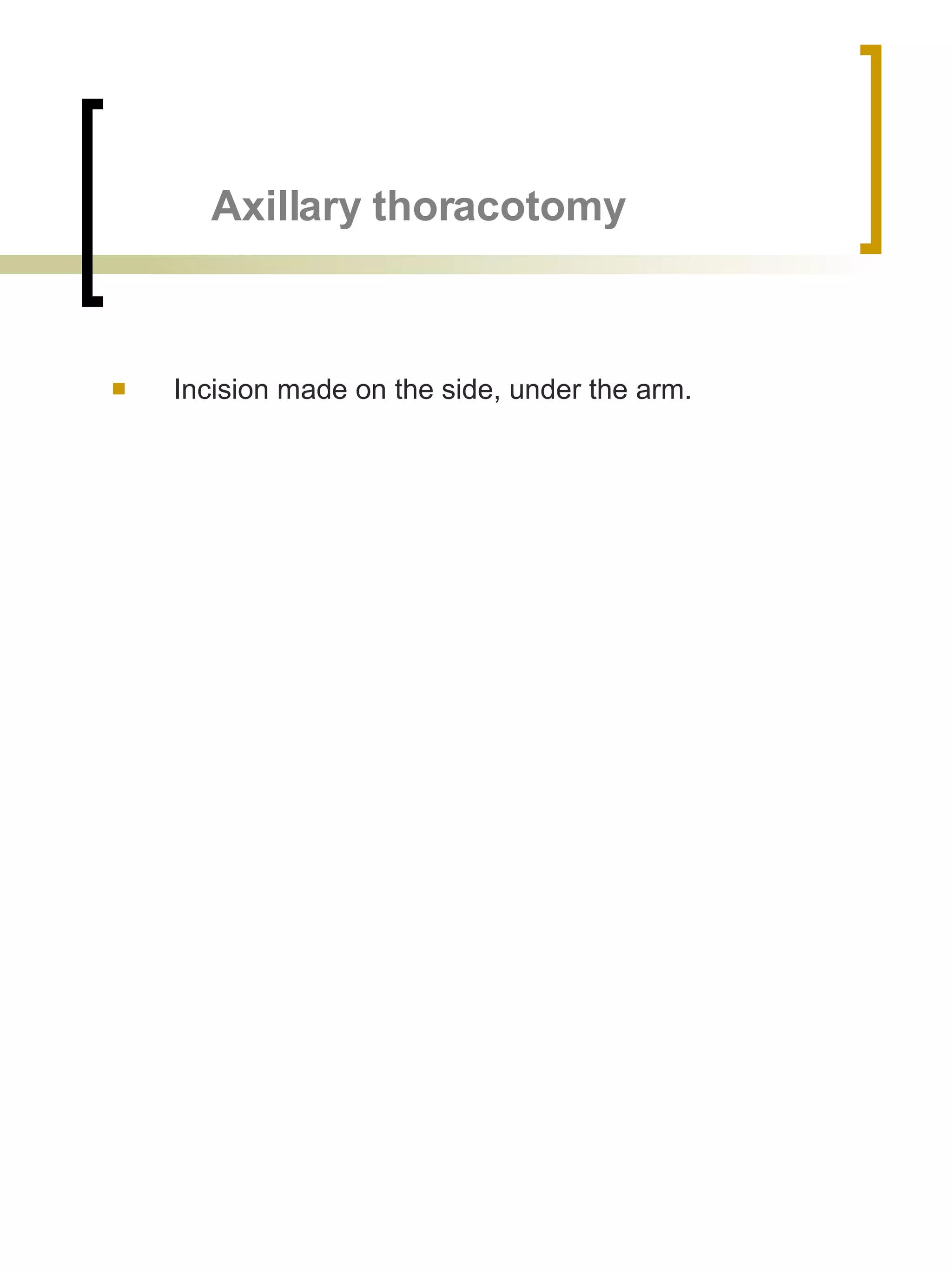 Thoracotomy | PPT