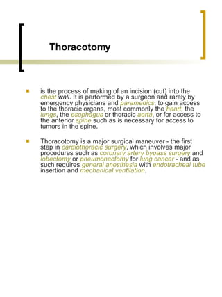 Thoracotomy | PPT