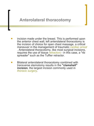Healed Thoracotomy Scar