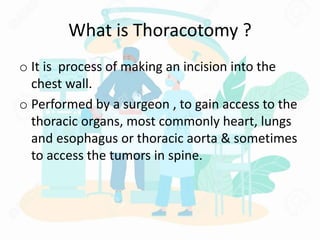 Thoracotomy | PPTX