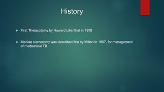 THORACOTOMY INCISION ppt by Dr. Amrit kumar | PPTX