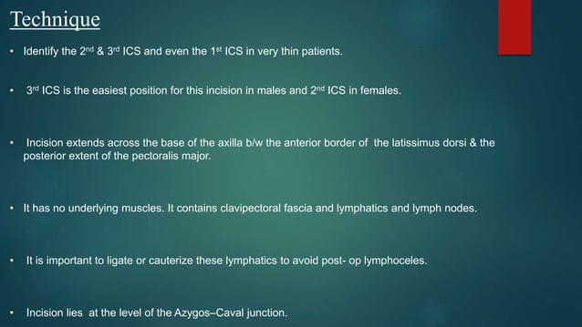 THORACOTOMY INCISION ppt by Dr. Amrit kumar | PPTX | Death, Injury, or ...