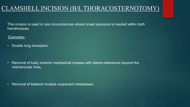 THORACOTOMY INCISION ppt by Dr. Amrit kumar | PPTX | Death, Injury, or ...