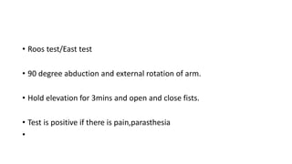 Thoracic outlet syndrome | PPTX