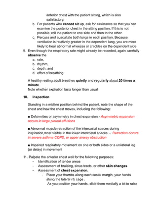 Physical Examination of Thorax | PPT