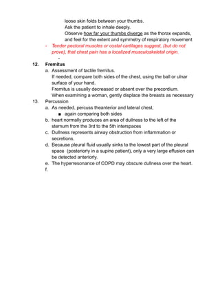 Physical Examination of Thorax | PPT