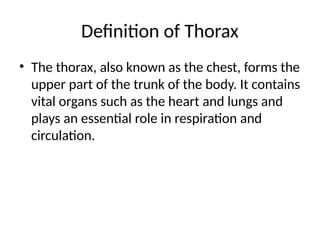 Thorax_Anatomy_MBBS_Detailed.pptx introduction | PPTX