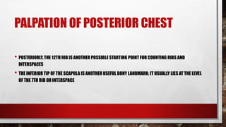 Thorax & lungs examination | PPT