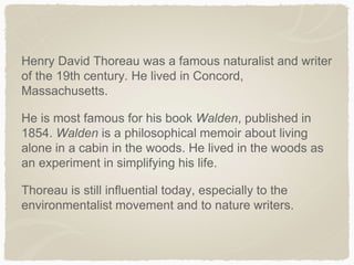 Thoreau walking | PPTX