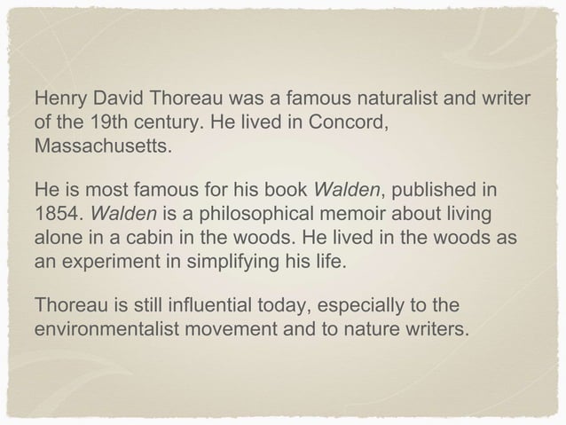 Thoreau walking | PPTX