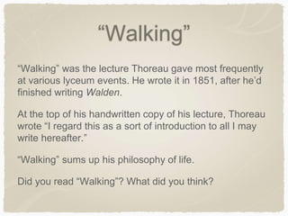 Thoreau walking | PPTX