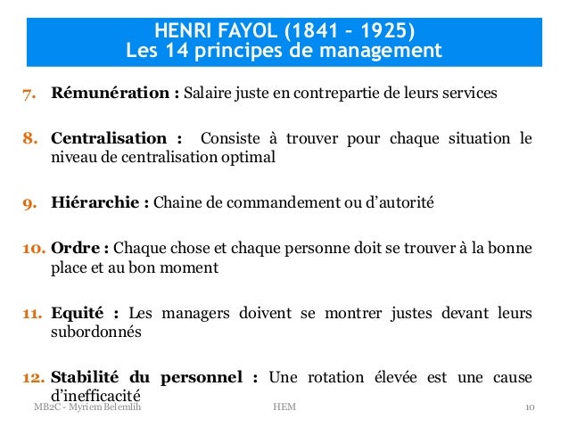 les 14 principes de fayol pdf