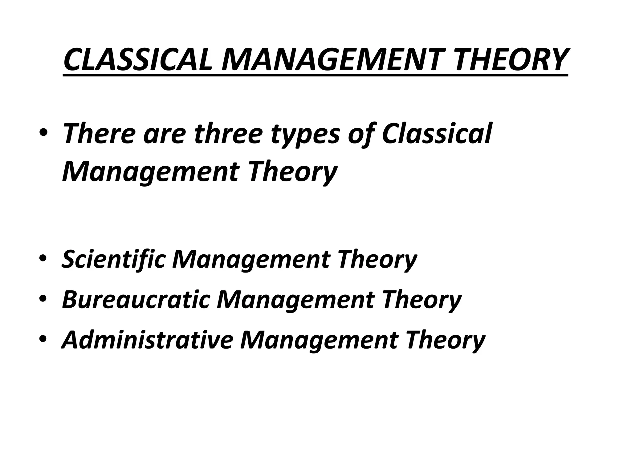 Thories of management | PPT