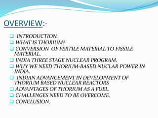 Thorium as a fuel for next generation nuclear | PPTX