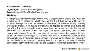 Edward Thorndike, Ivan Pavlov, B.F. Skinner Theory. pptx | PPTX