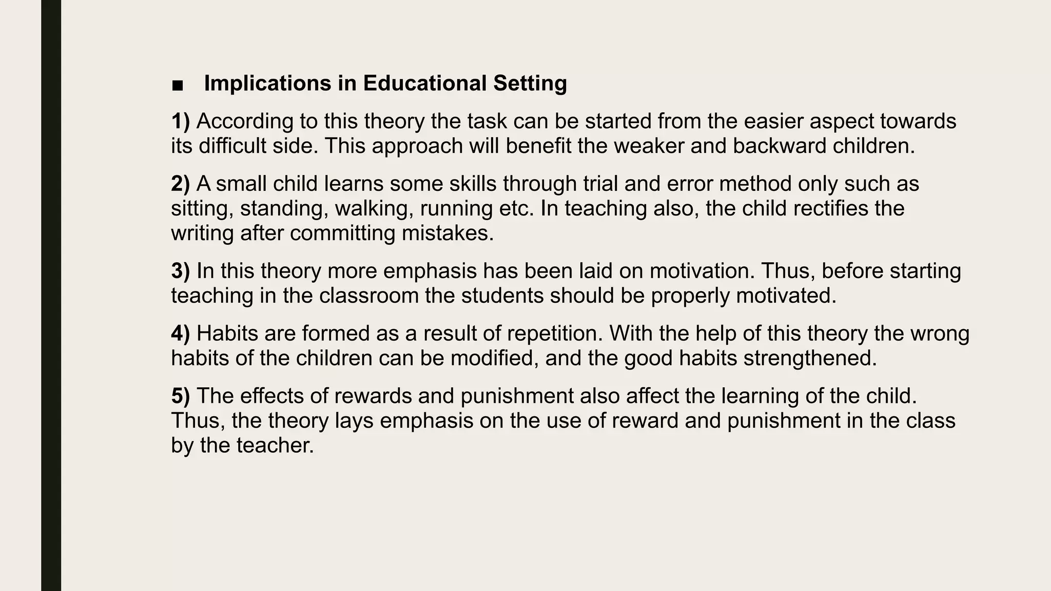 Thorndike Learning Theory | PPT