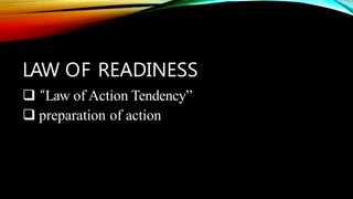 Thorndike's Connectionism Theory | PPTX