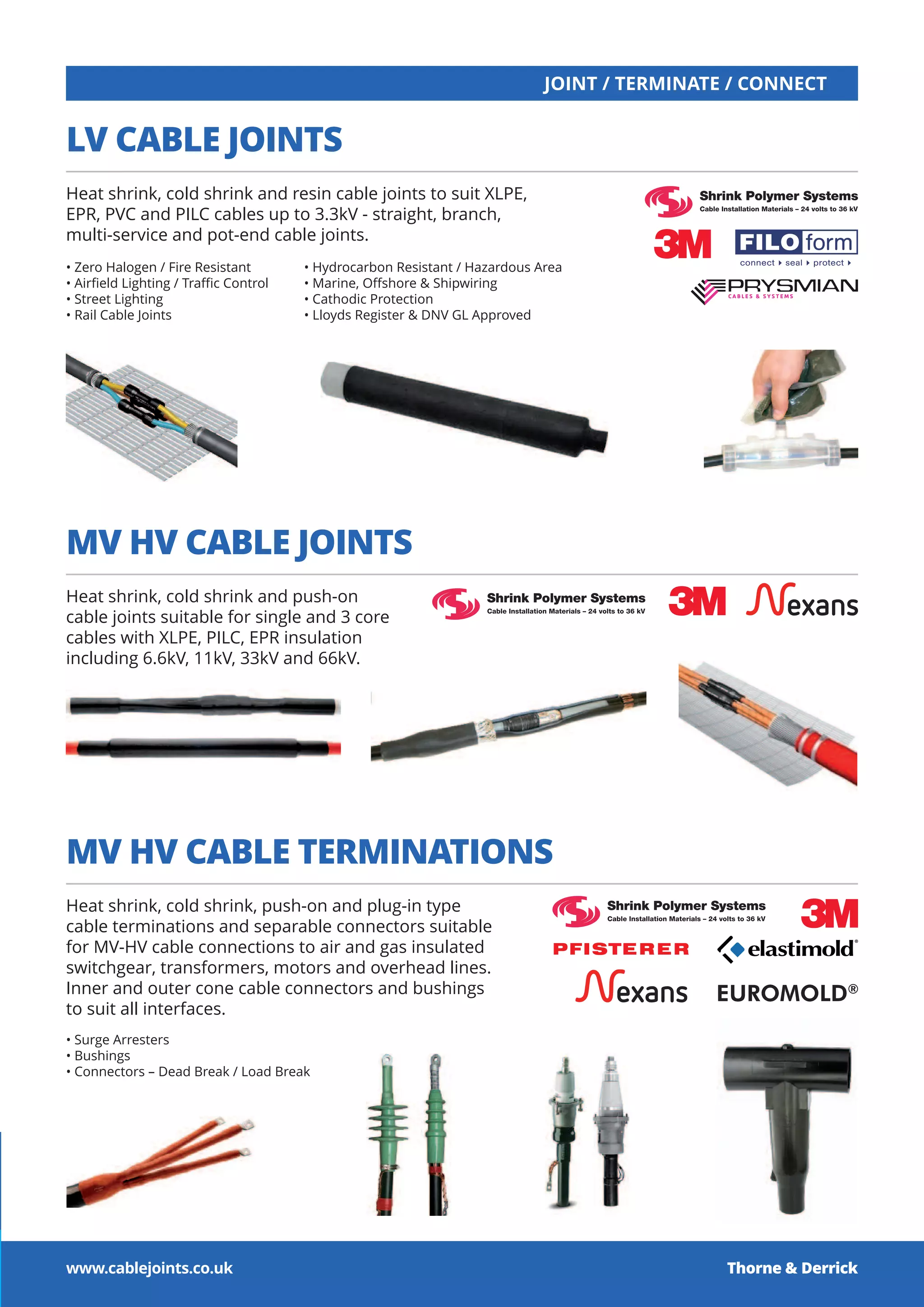 THORNE + DERRICK : LV, MV & HV Cable Installation, Jointing, Substation ...