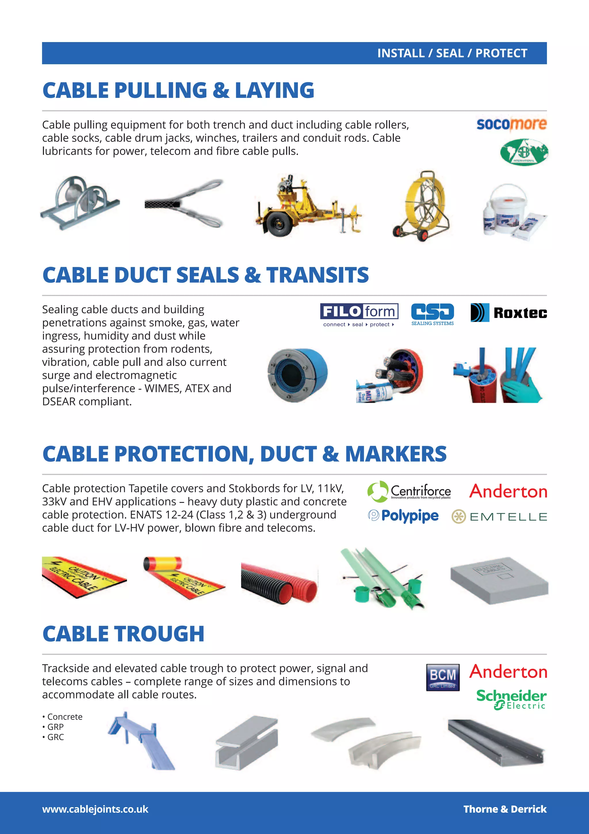 THORNE + DERRICK : LV, MV & HV Cable Installation, Jointing, Substation ...