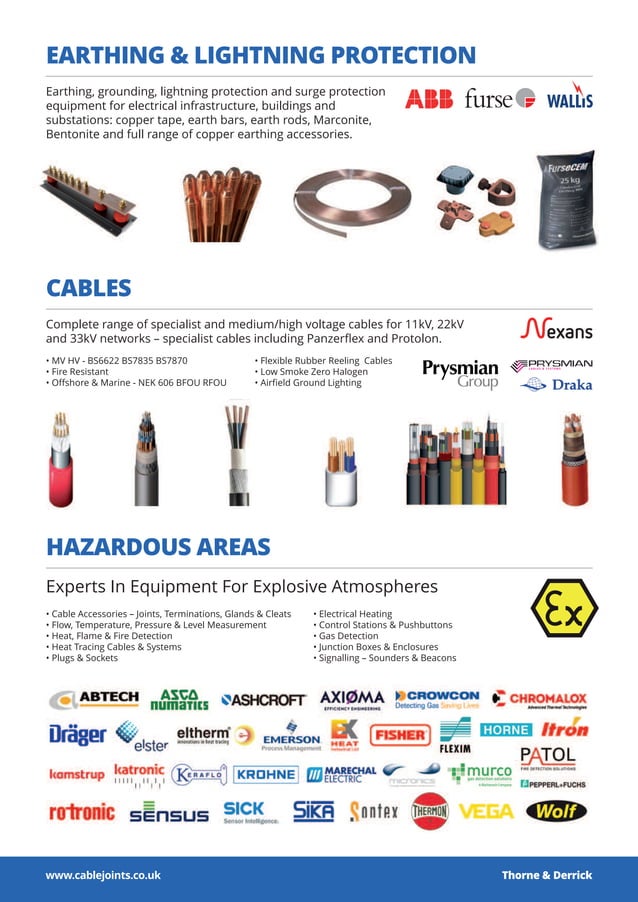 THORNE + DERRICK : LV, MV & HV Cable Installation, Jointing, Substation ...