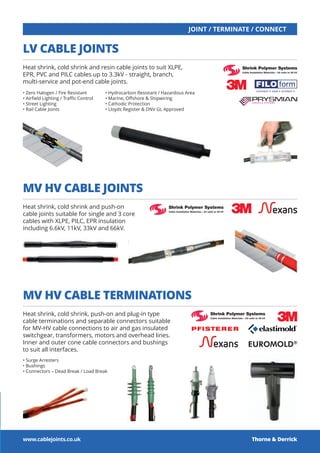 THORNE + DERRICK : LV, MV & HV Cable Installation, Jointing, Substation ...