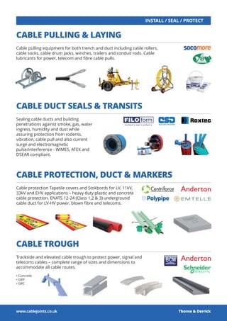 THORNE + DERRICK : LV, MV & HV Cable Installation, Jointing, Substation ...