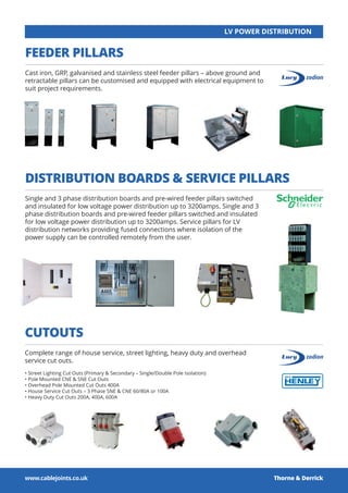 THORNE + DERRICK : LV, MV & HV Cable Installation, Jointing, Substation ...