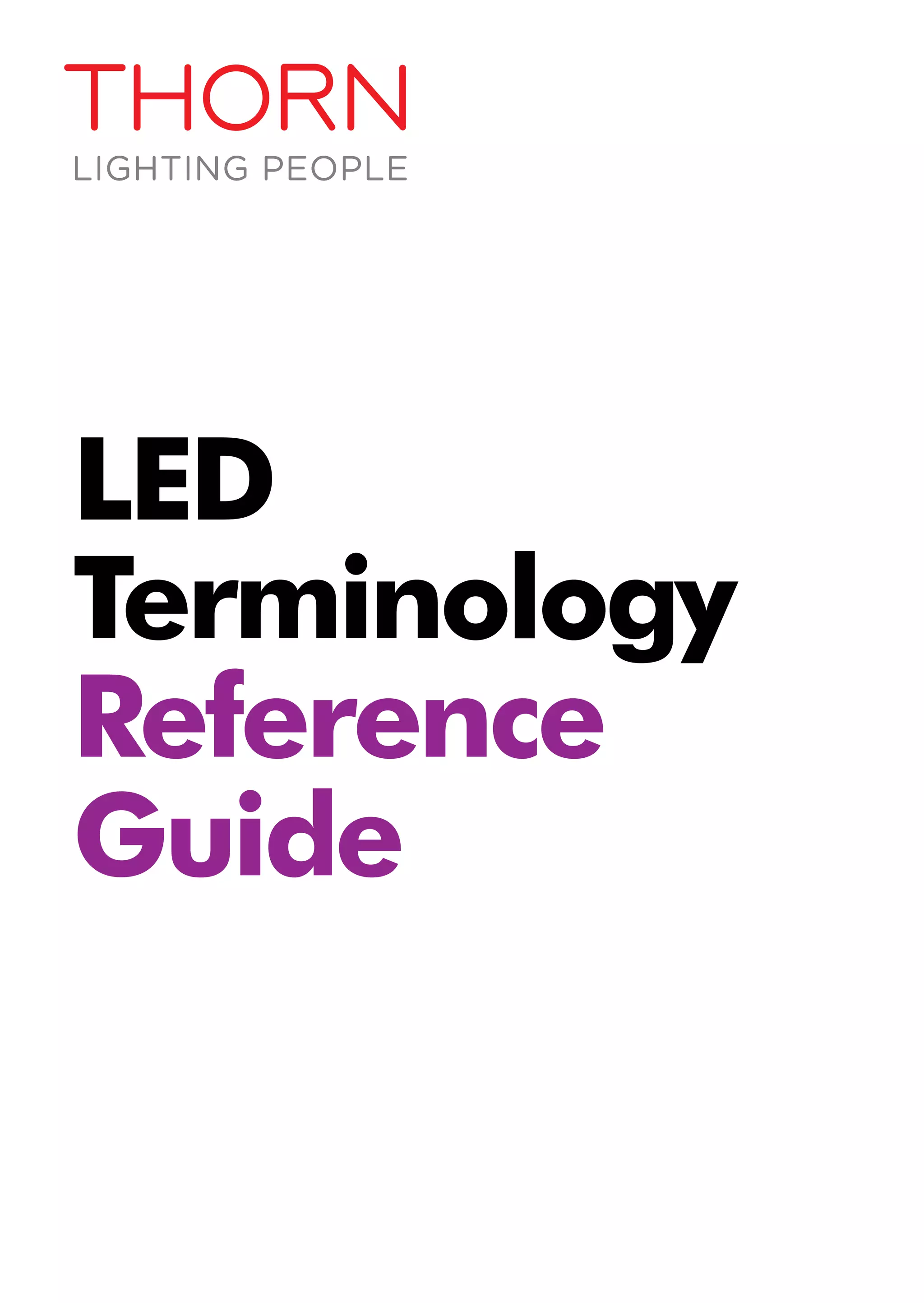 Thorn led terminology-reference-guide | PDF