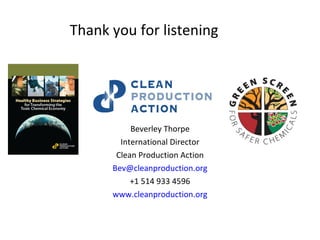 The international movement to Clean Production | PPT