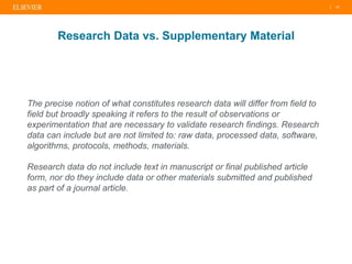 THOR Workshop - Data Publishing Elsevier | PPT