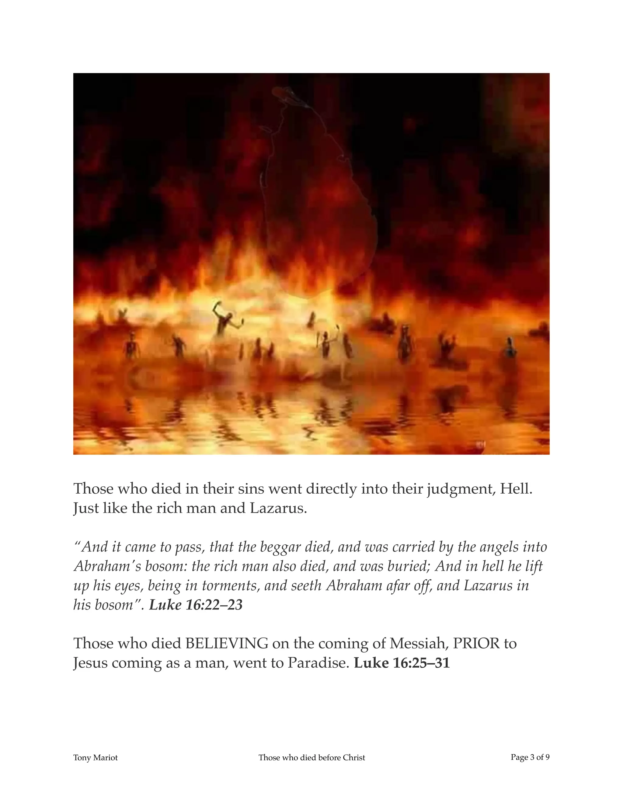 Those Who Died Before Christ | PDF