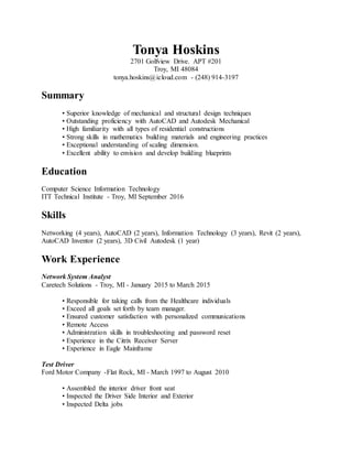 T hoskins resume (itt) | PDF
